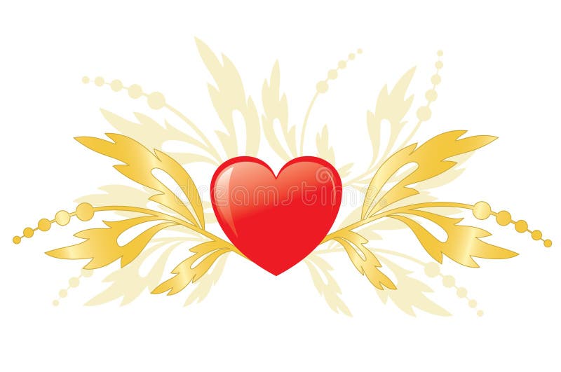 Red Heart As Element for Design - Vector Stock Vector - Illustration of ...