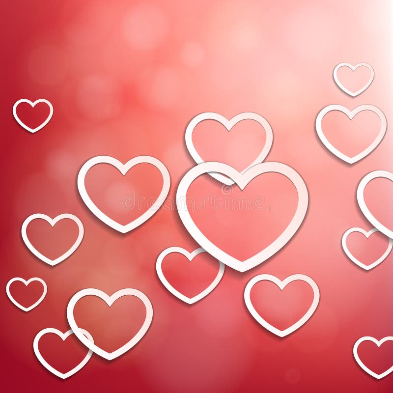 Red heart background. stock vector. Illustration of eps10 - 28290564