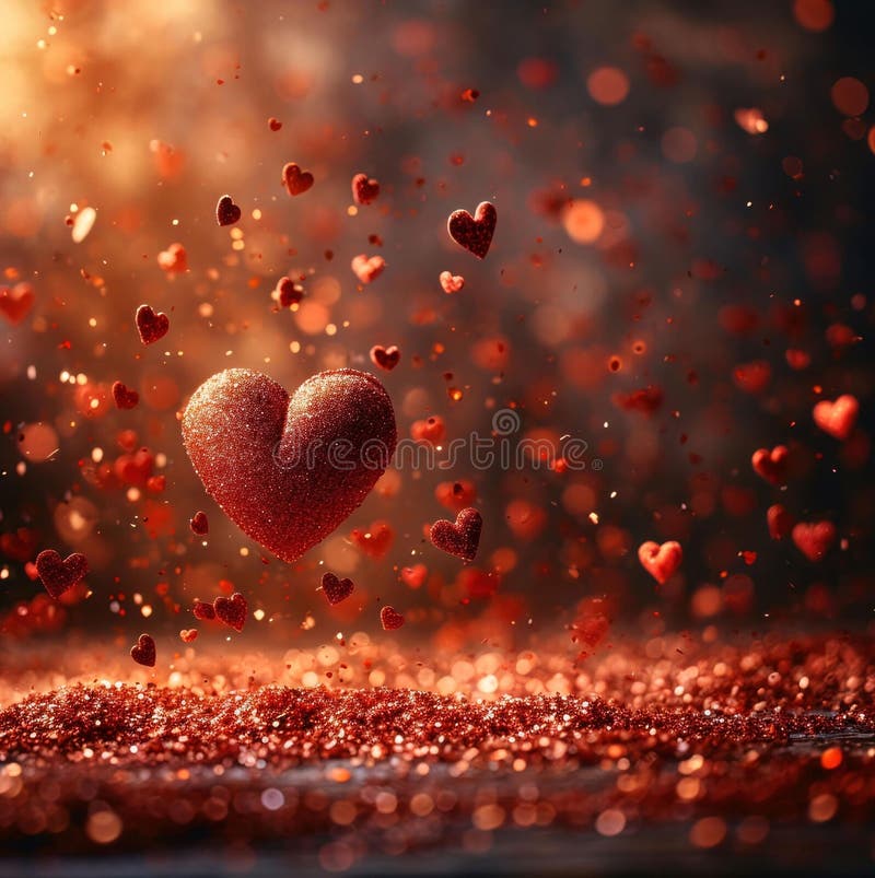 Red Heart Background with Bokeh Red Hearts Background Red Heart ...