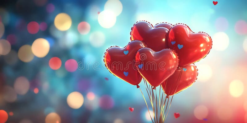 Red Heart Balloons Love Images Stock Illustration - Illustration of ...