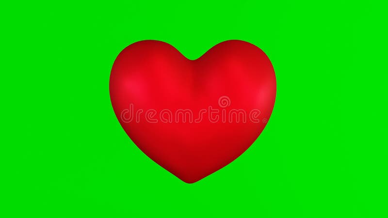Heart Beating Green Screen Animation. Stock Video - Video of screen ...