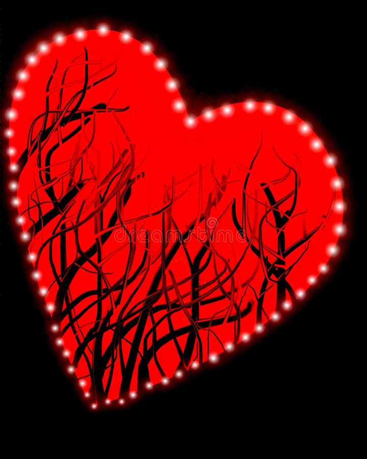 Red Heart on Black Background Stock Photo - Image of design, care: 761220