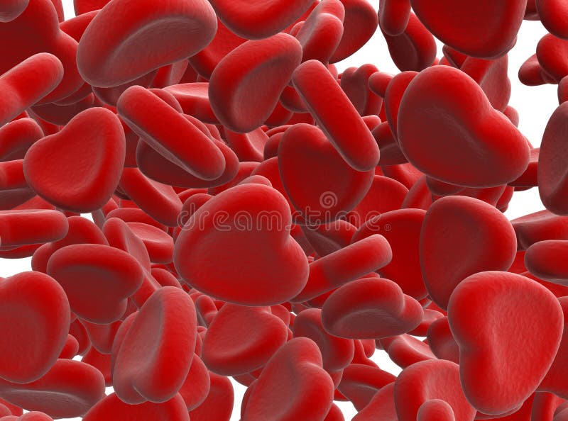 Red blood cells heart stock illustration. Illustration of color - 9642993