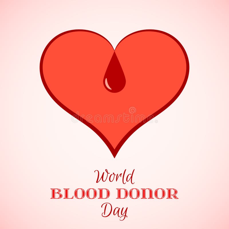 Red Heart with Blood Drop Over White Stock Vector - Illustration of ...