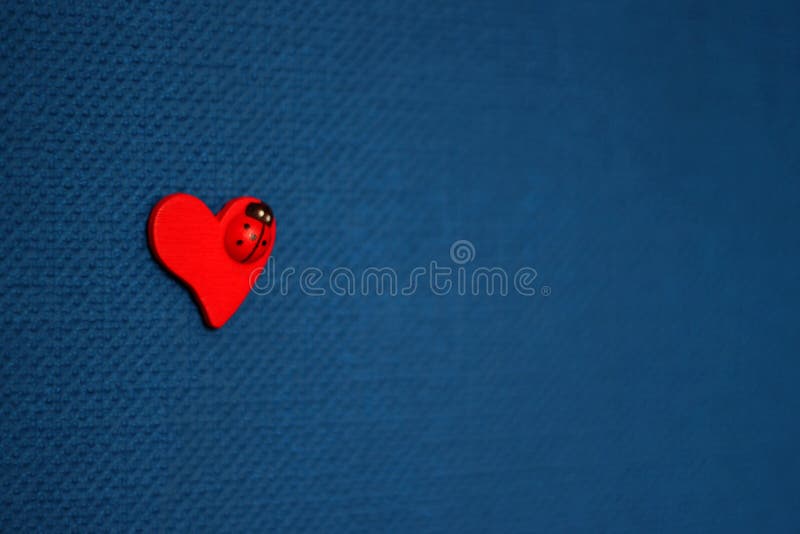 Red Heart on Blue Background Stock Photo - Image of design, denim: 84785378