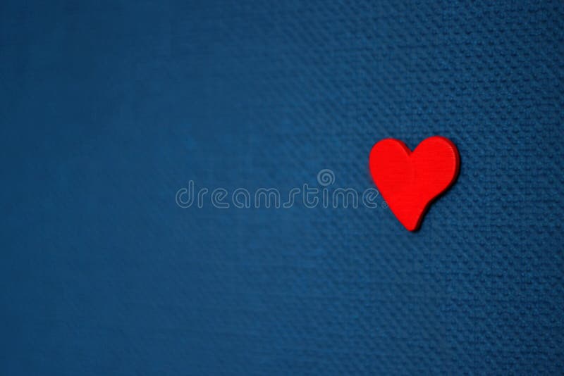 Red Heart on Blue Background Stock Photo - Image of indigo, holiday ...