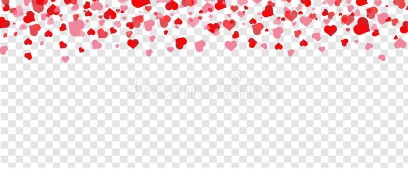 Red Heart Border with Transparent Background Stock Vector ...