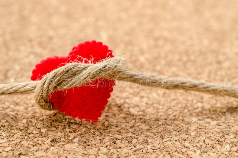 The red rope heart. stock image. Image of line, material - 28415143