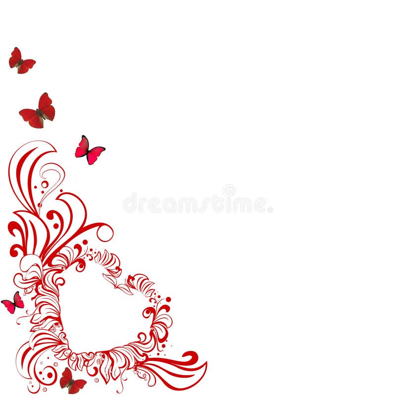Red Butterfly Border