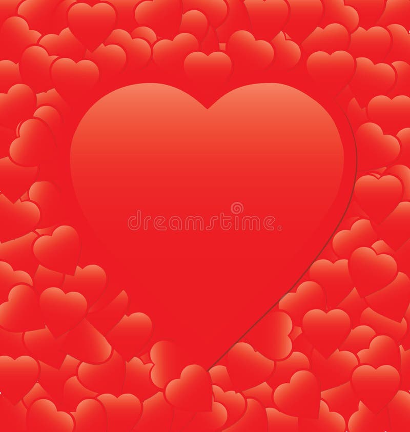 Red Heart Card stock illustration. Illustration of beautiful - 44660719