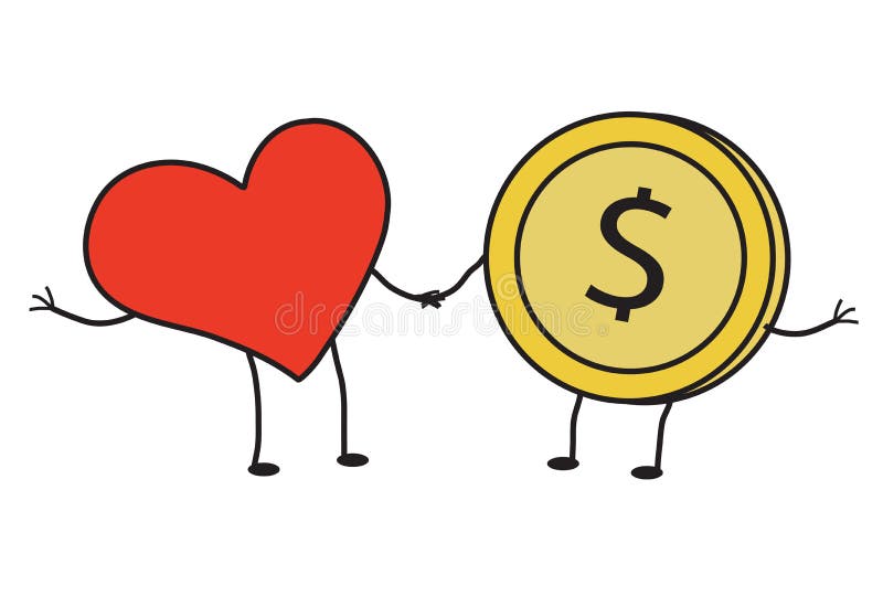 Heart coin stock illustration. Illustration of greeting - 36812646