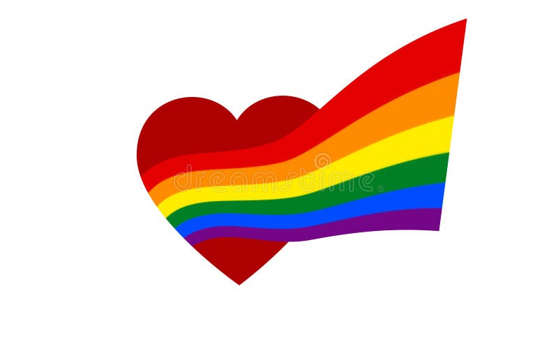 From The Red Heart Comes Rainbow Flag Symbol Of Pride Lgbt And Lgbtq