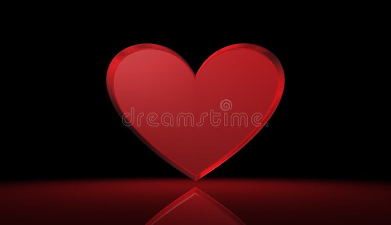 Red heart,3D illustration stock illustration. Illustration of ...