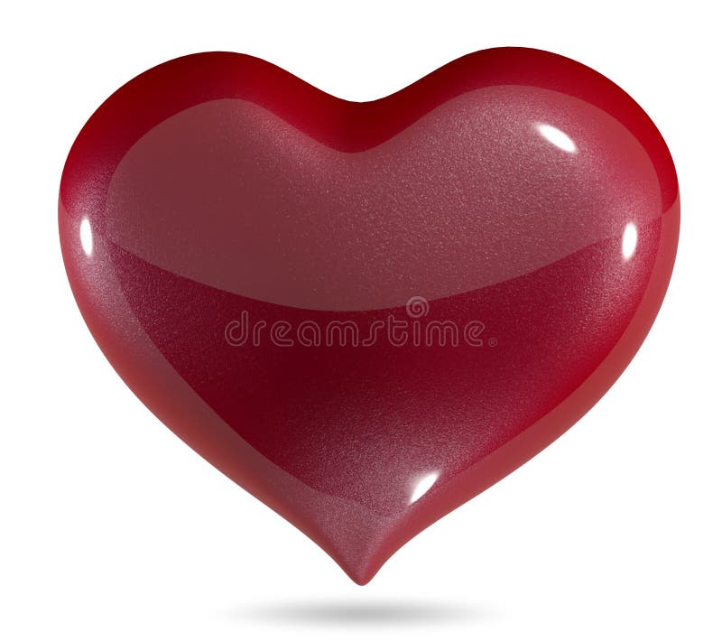 3D Red Heart stock illustration. Illustration of valentine - 71739592