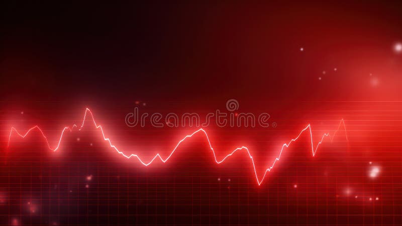 Red Heart On Electrocardiogram Ecg With Red Heart Heart Wave Heart