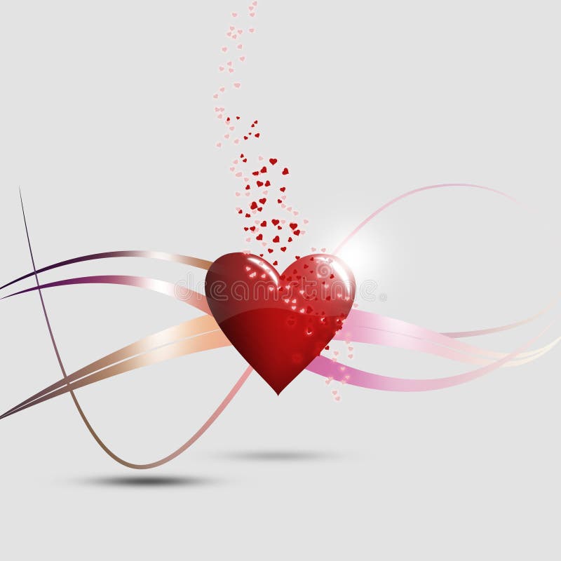 Floating heart stock vector. Illustration of concept - 28460101