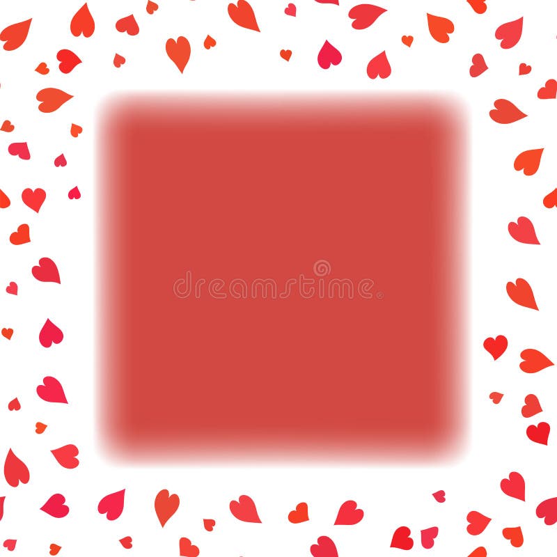 Red Heart Frame stock vector. Illustration of place, confetti - 86761386