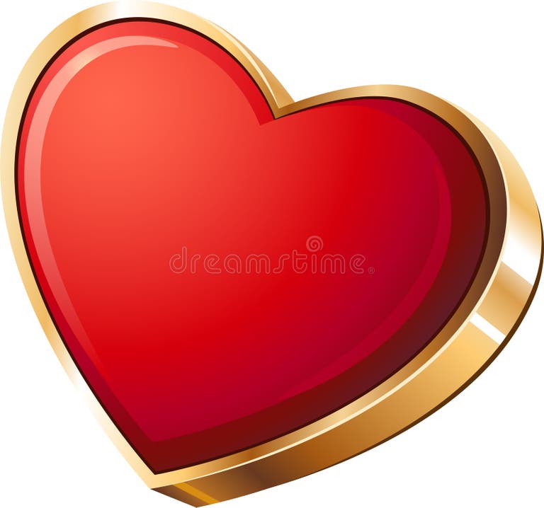 Single Shiny Gold Heart Stock Illustrations – 1,223 Single Shiny Gold ...