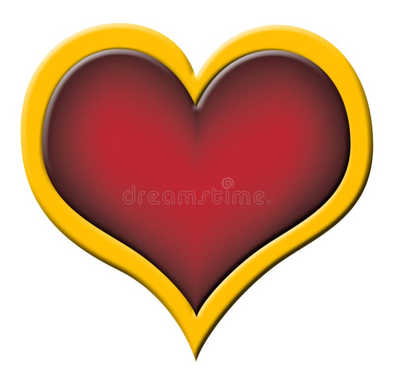 Golden Heart Border Stock Illustrations – 8,848 Golden Heart Border ...
