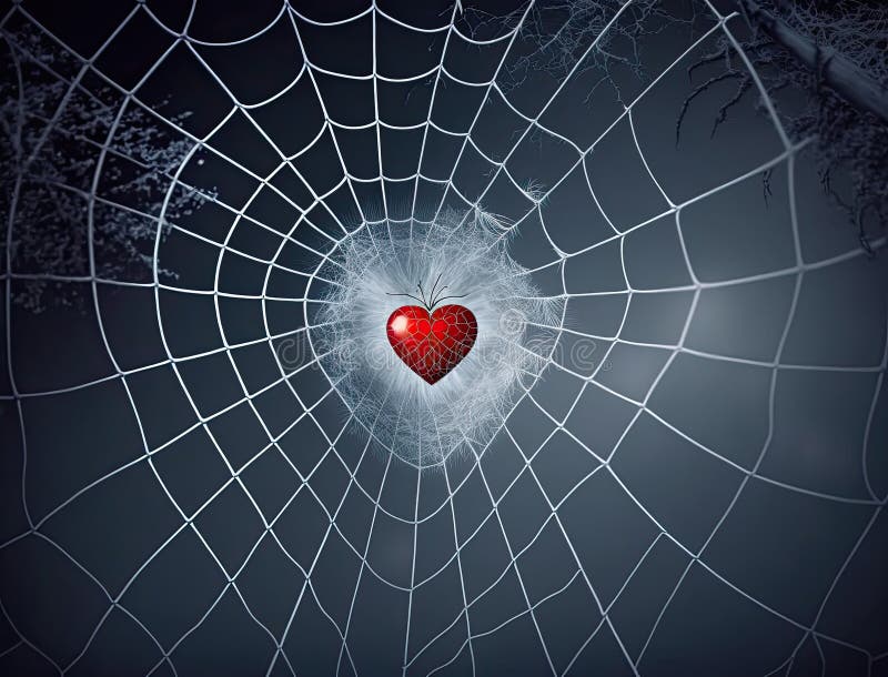 Spider Web Love Stock Illustrations – 528 Spider Web Love Stock ...