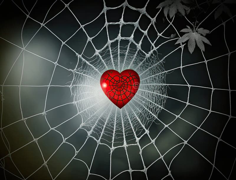 Spider Web Love Stock Illustrations – 528 Spider Web Love Stock ...