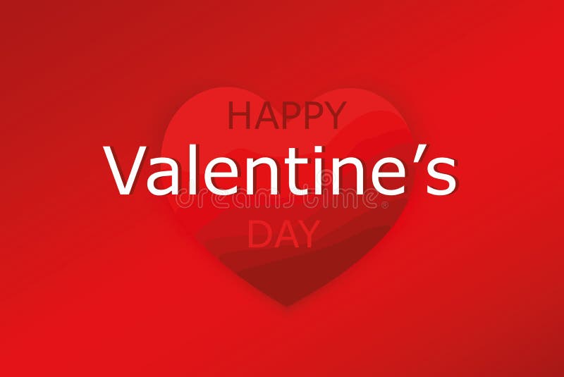 Red Heart with Gradient Background. Vector Illustration. Happy ...