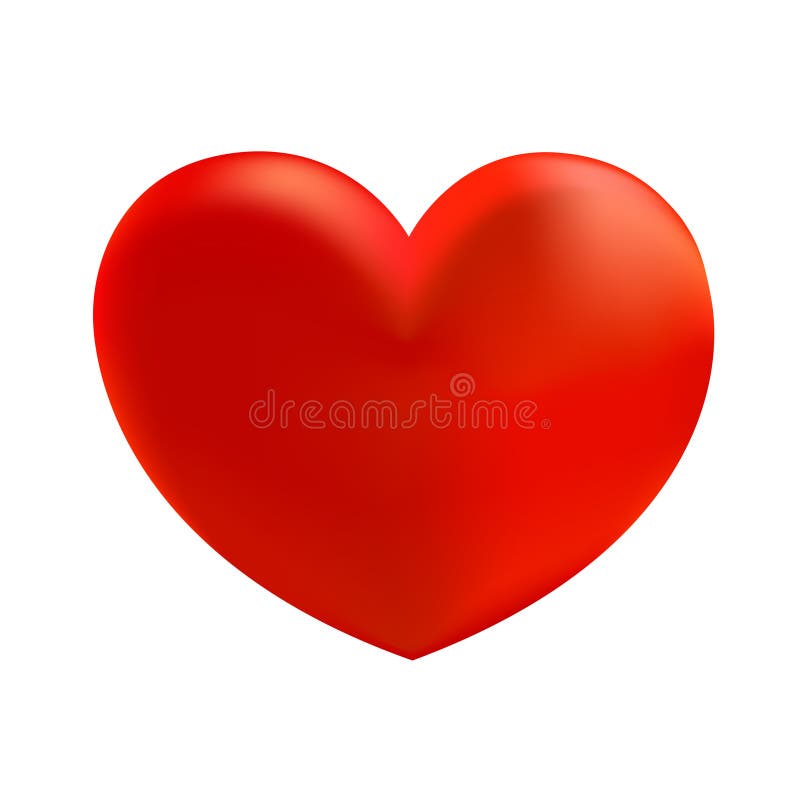 Red Heart Gradient Icon Valentines Day Card Vector Design Element Stock ...