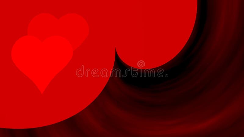 Red Heart with Gradient Linear Curve Shape. Abstract Color Filter ...
