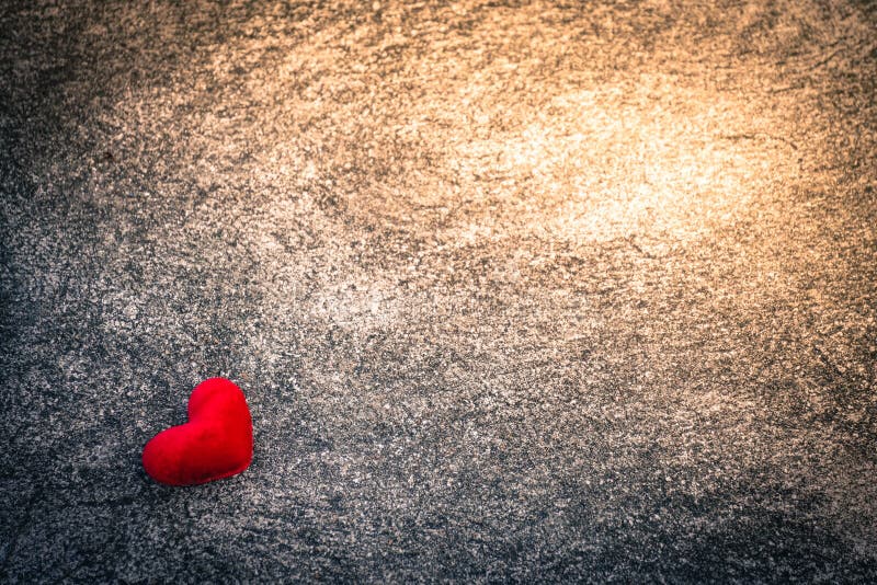Red heart on the ground stock image. Image of tone, alone - 134990995
