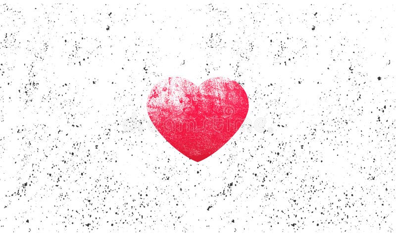 Red heart, grunge texture stock vector. Illustration of graphic - 182798388
