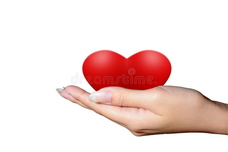 Red Hearts in Heart Shaped-hand Symbol Stock Photo - Image of isolated ...