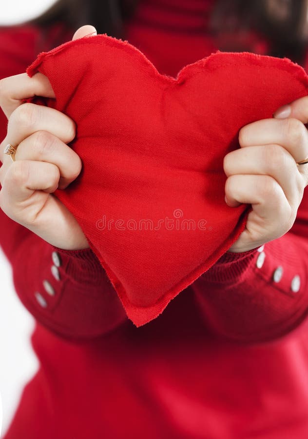Red heart in hands stock image. Image of arms, care, hands - 48245303