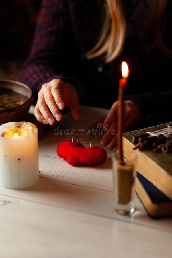 Red Heart in Hands of Witch, Love Spell and Broken Heart, Unrequited ...