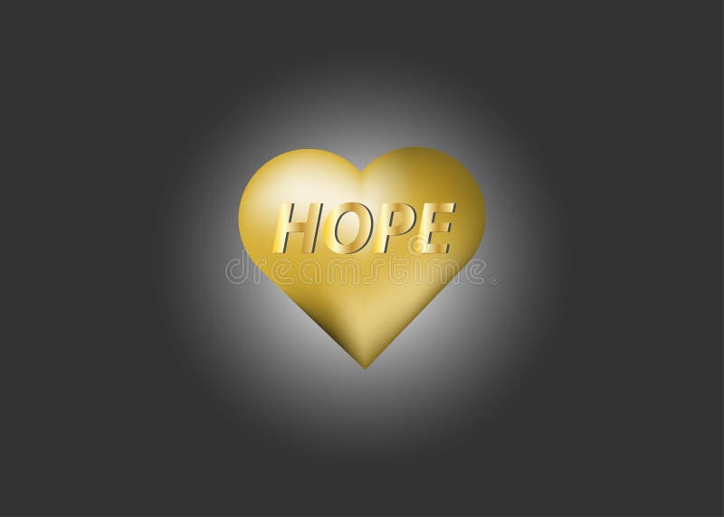 Red Heart with Hope Vector for Background Unity Concept Presentation ...