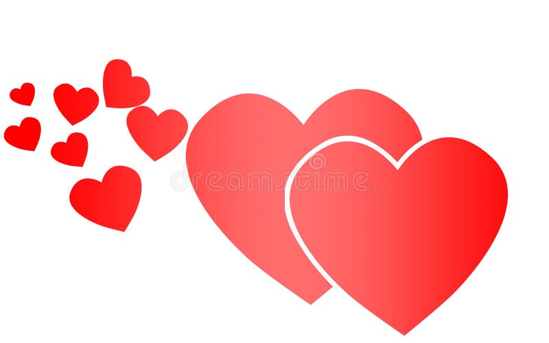 Red Heart Icon Love Symbol Set Stock Illustration - Illustration of ...
