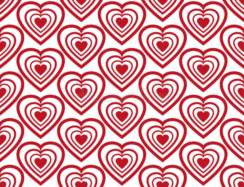 Red Heart Icon Seamless Background or Texture Stock Illustration ...