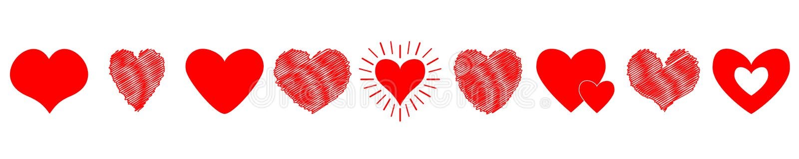 Red Heart Scribble Stock Illustrations 7 330 Red Heart Scribble Stock