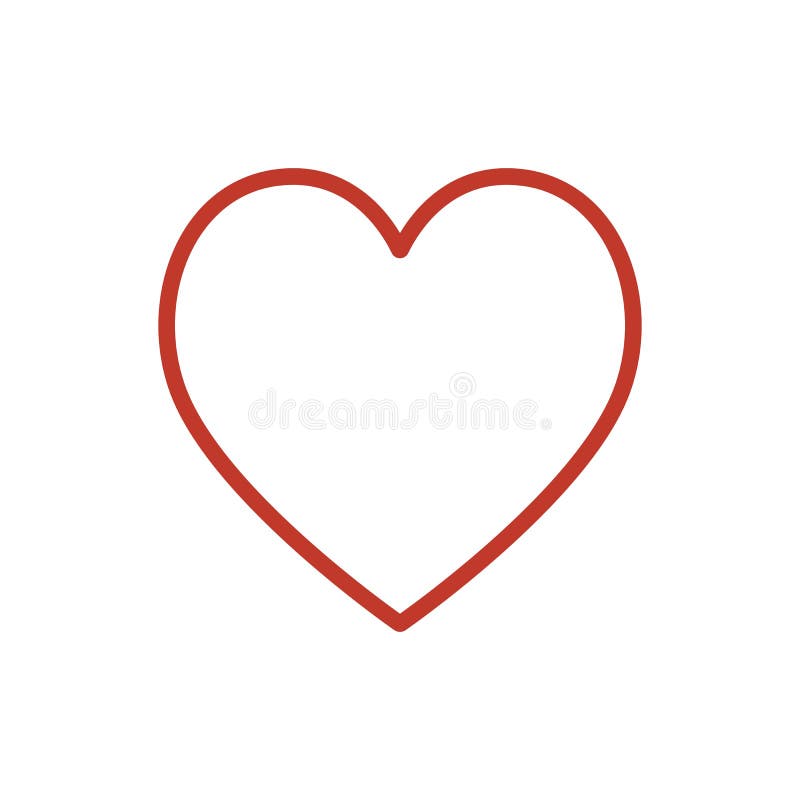 Heart Icon, Line Vector. Outline Love Symbol. Stock Vector ... Heart Icon, Line Vector. Outline Love Symbol. Stock Vector ...
