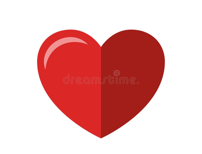 Red Heart Illustration. Love, Romantic and Valentines Design Element ...