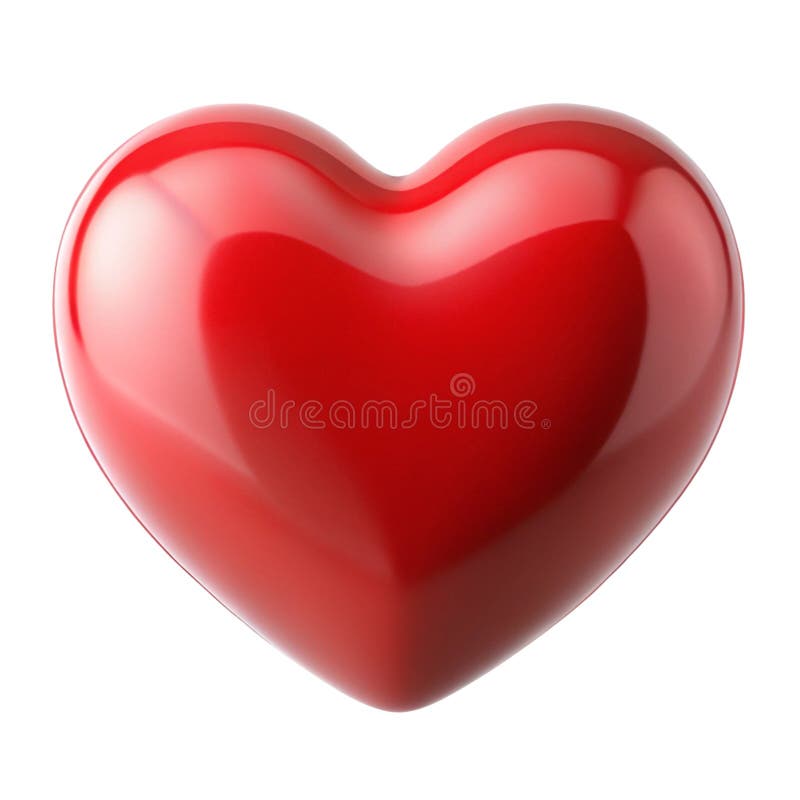 Red Heart Isolated on White Background Stock Illustration ...