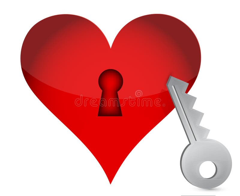 House Keys with Heart Icon Keyring. Concept for Key To My Heart. Love ...