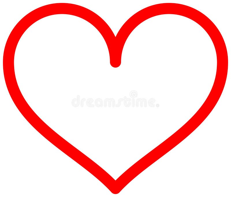Red Heart Line Icon. Simple Vector Illustration Stock Vector ...