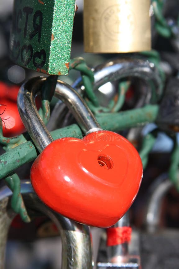 Red heart lock stock photo. Image of keyhole, passionate - 11265566
