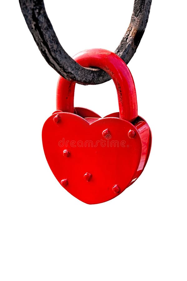Red heart lock stock image. Image of closed, padlock - 28428873