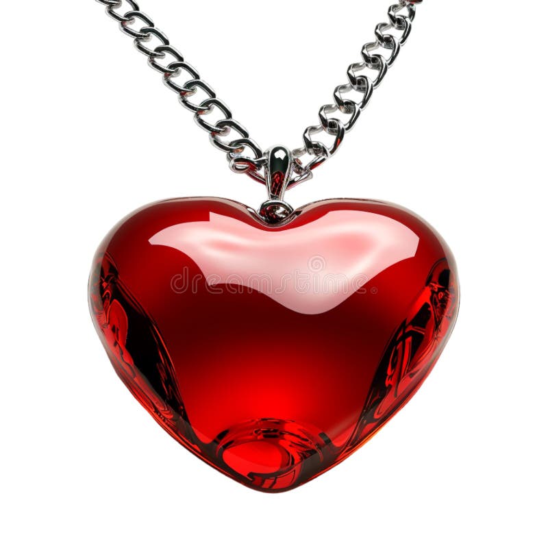 Red Heart Locket on Transparent Background - Ai Generated Stock ...