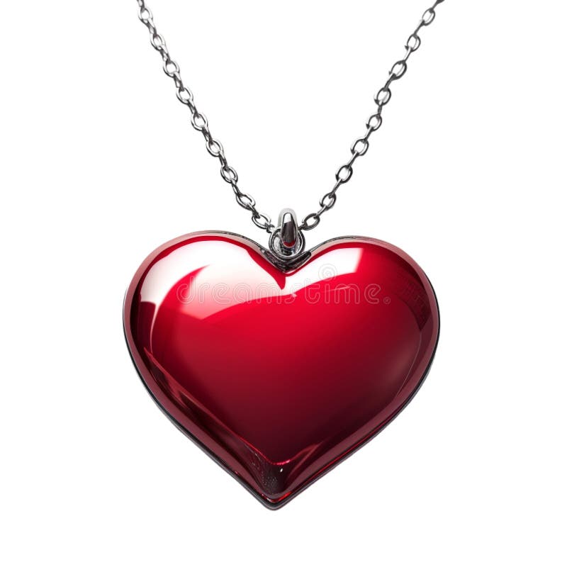 Red Heart Locket on Transparent Background - Ai Generated Stock ...