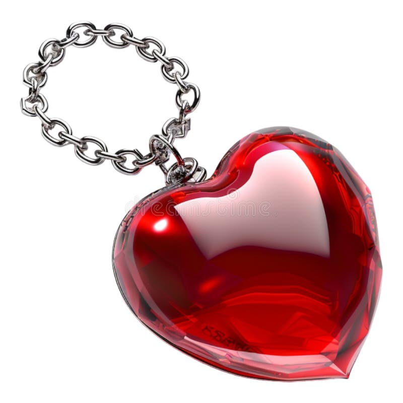 Red Heart Locket on Transparent Background - Ai Generated Stock ...