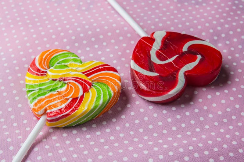 Red Heart-lollipop, Concept Love, Valentine Stock Photo - Image of ...