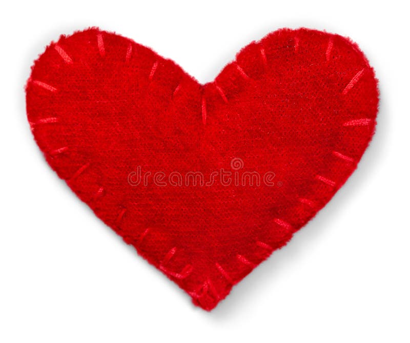 Red Heart Made of Fabric stock image. Image of love - 106463479