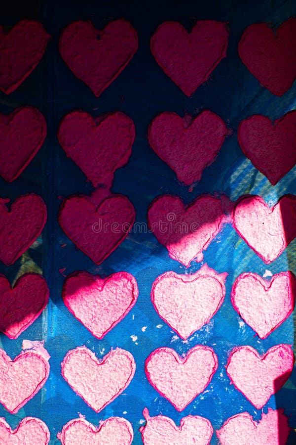 Red Heart Made from Mulberry Paper Stock Photo - Image of native ...